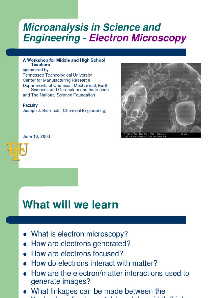 An Introduction to Electron Microscopy: Generating Electron Beams ...