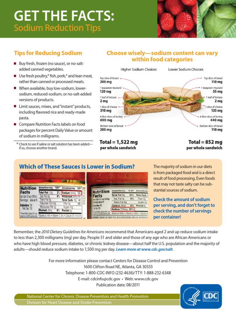 Sodium Reduction Tips for Better Health | PDF