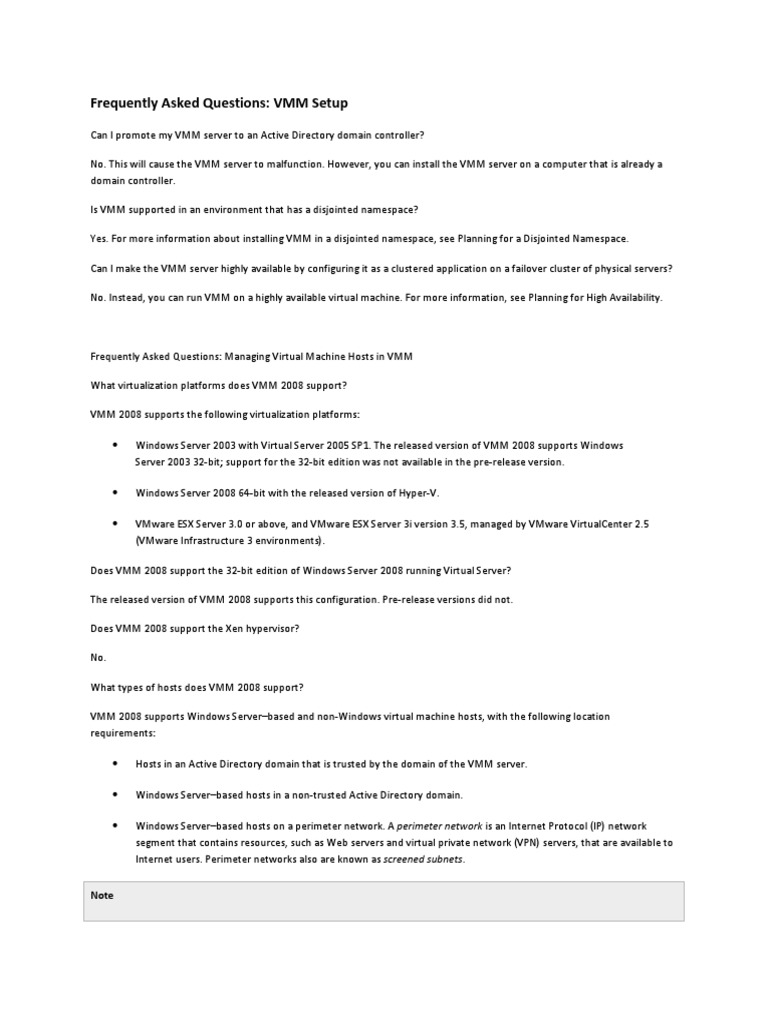 Frequently Asked Questions VMM | PDF | Hyper V | Computer Cluster