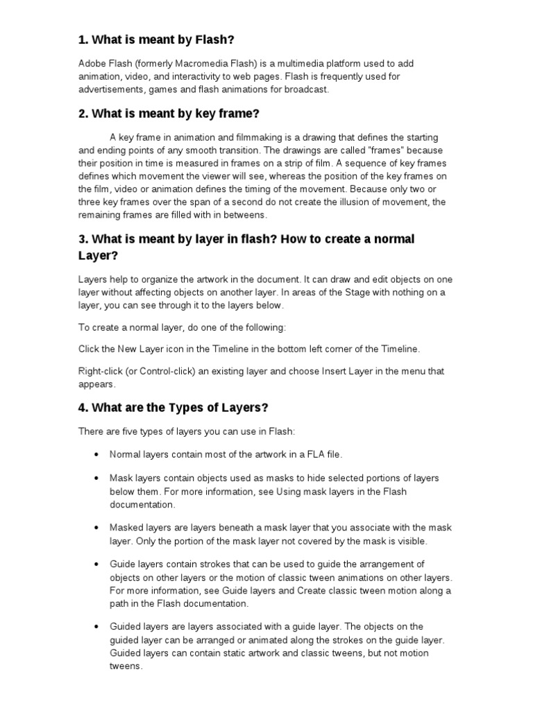 Flash Notes | PDF | Adobe Flash | Computer File