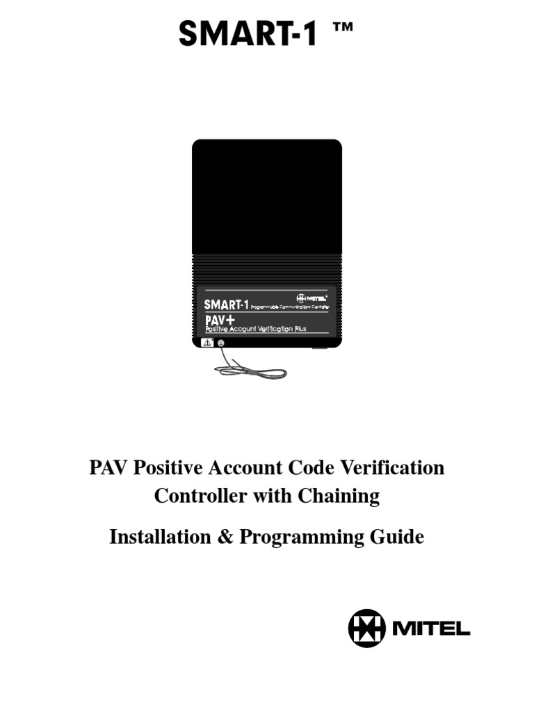 PAV Positive Account Code Verification Controller With Chaining ...