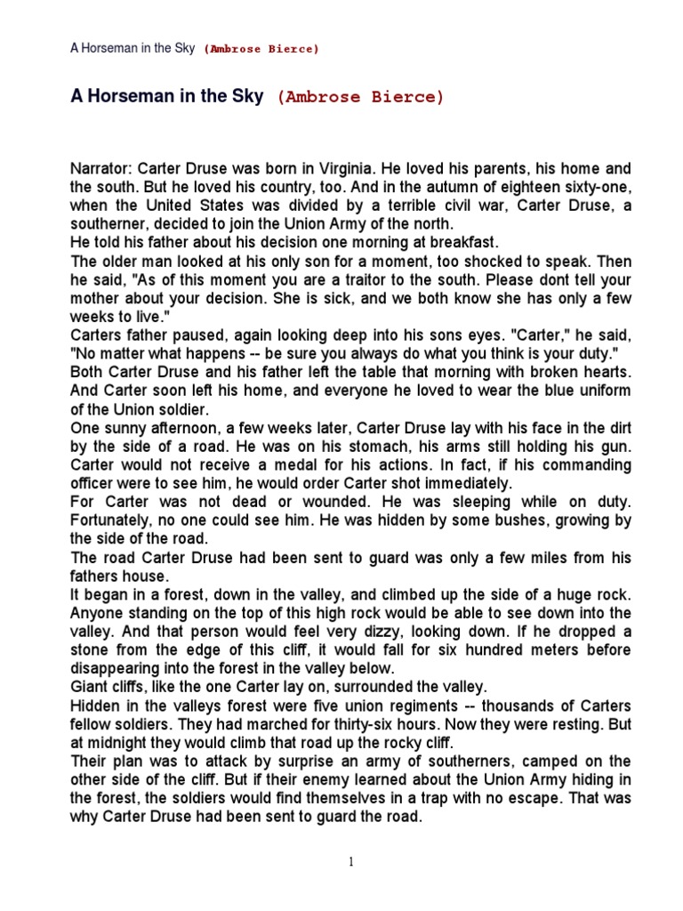 A Horseman in The Sky | Download Free PDF | Horses | Armed Conflict