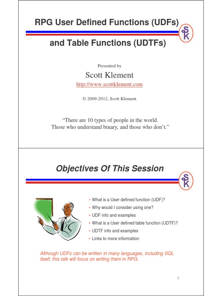 RPG Defined Funtions | PDF | Parameter (Computer Programming) | Ibm Rpg