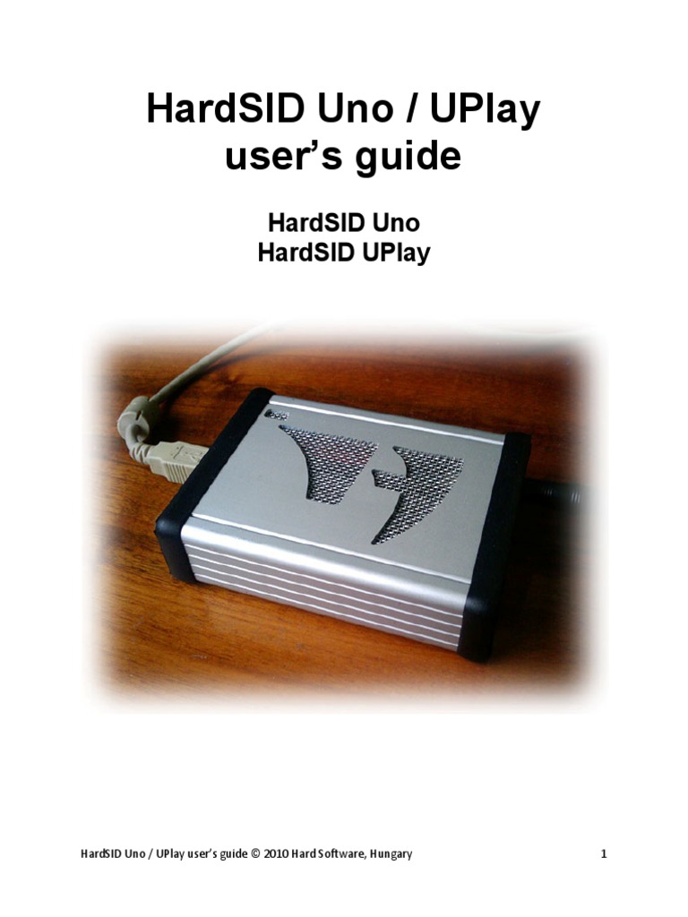 HardSID Uno UPlay Manual | PDF | Windows Vista | Windows 7