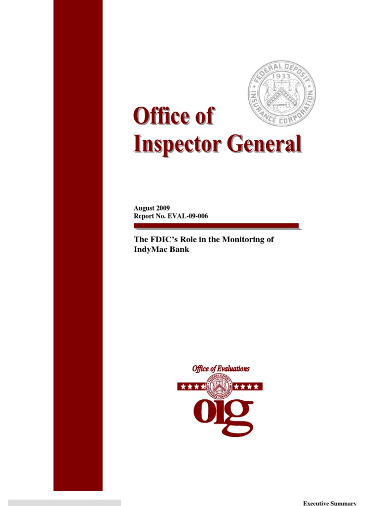 Fdic Role Indy Macpdf | PDF | Indy Mac | Federal Deposit Insurance ...