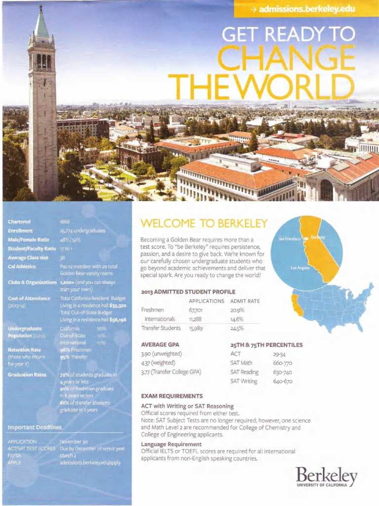 UC Berkeley Admission Undergrad Brochure | PDF | University Of ...