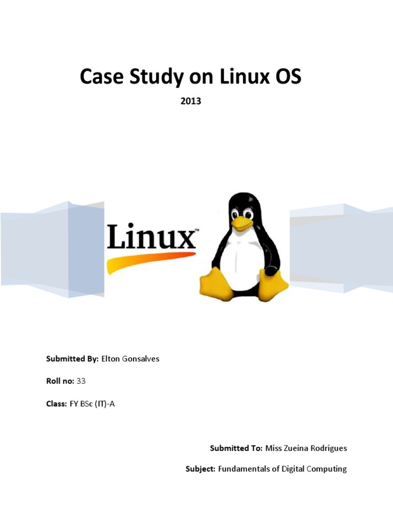 Case Study On Linux | PDF | Linux | Desktop Environment