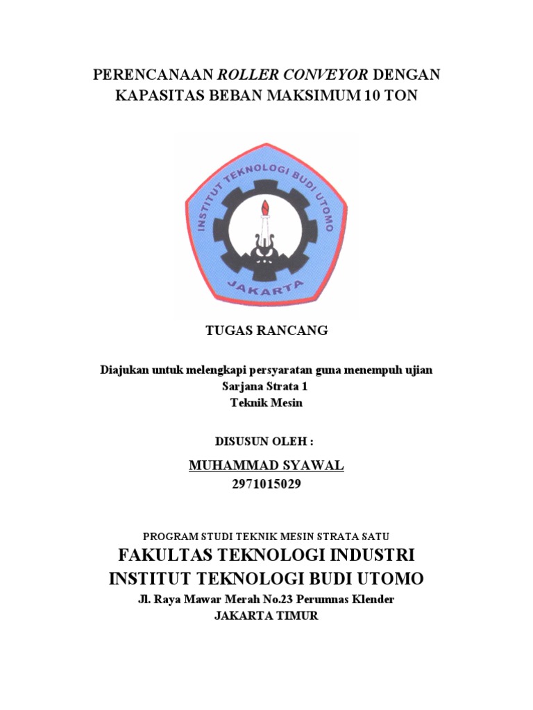 Perencanaan Roller Conveyor | PDF | Sains & Matematika | Teknologi & Rekayasa