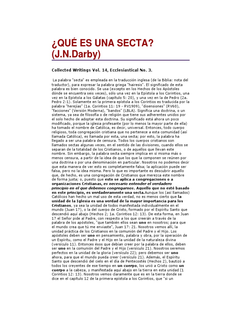 Qué Es Una Secta | PDF