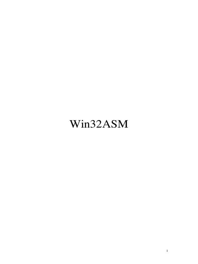 Win32ASM - 61 | PDF | Assembly Language | Integrated Development Environment