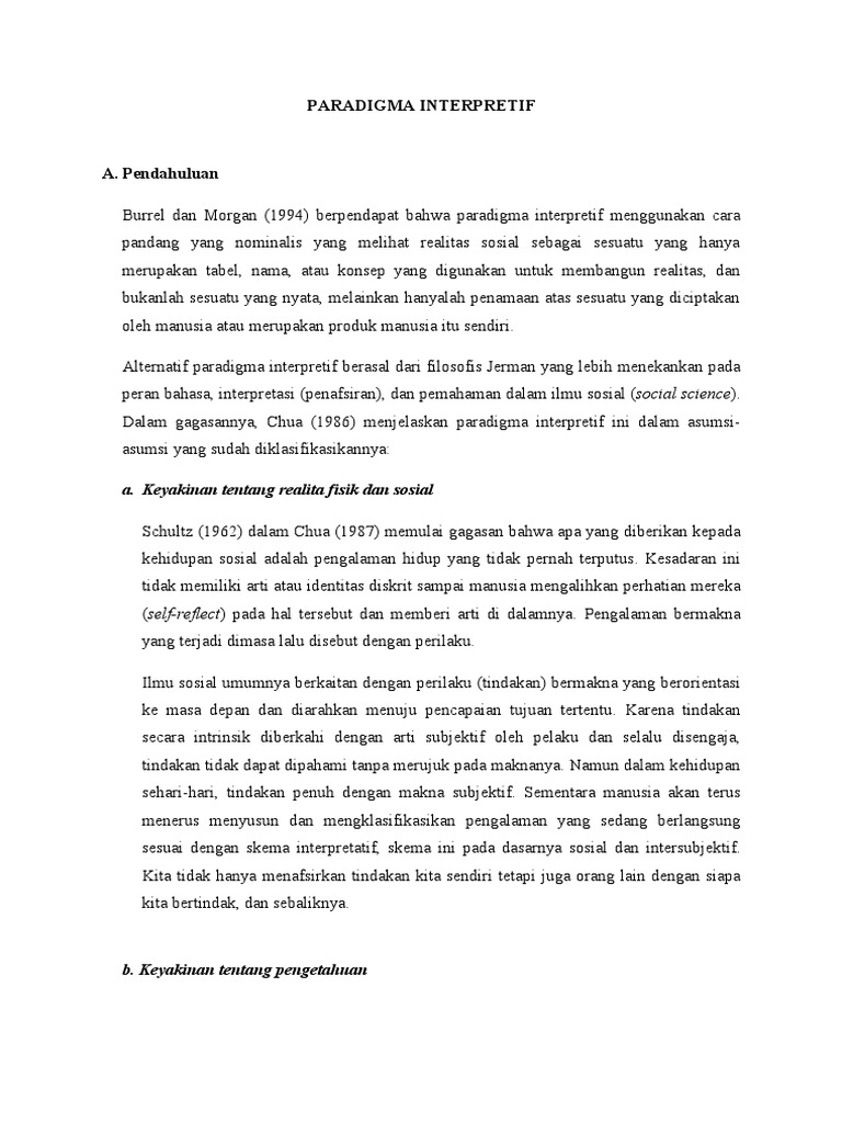 PARADIGMA INTERPRETIF (Kelompok) | PDF