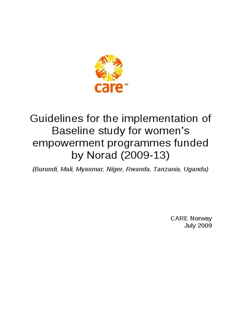 Baseline Study Guidelines for Women’s Empowerment | PDF | Governance ...