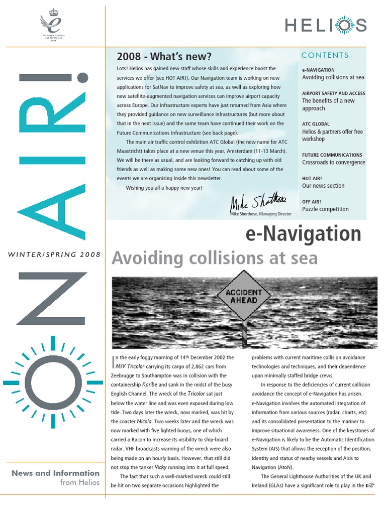 E-Navigation: Avoiding Collisions at Sea | PDF | Air Traffic Control ...