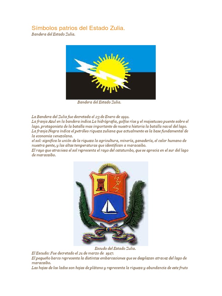 Símbolos del Estado Zulia y su Significado | PDF | Naturaleza