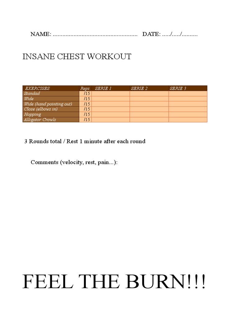 Insane Chest Workout Routine | PDF