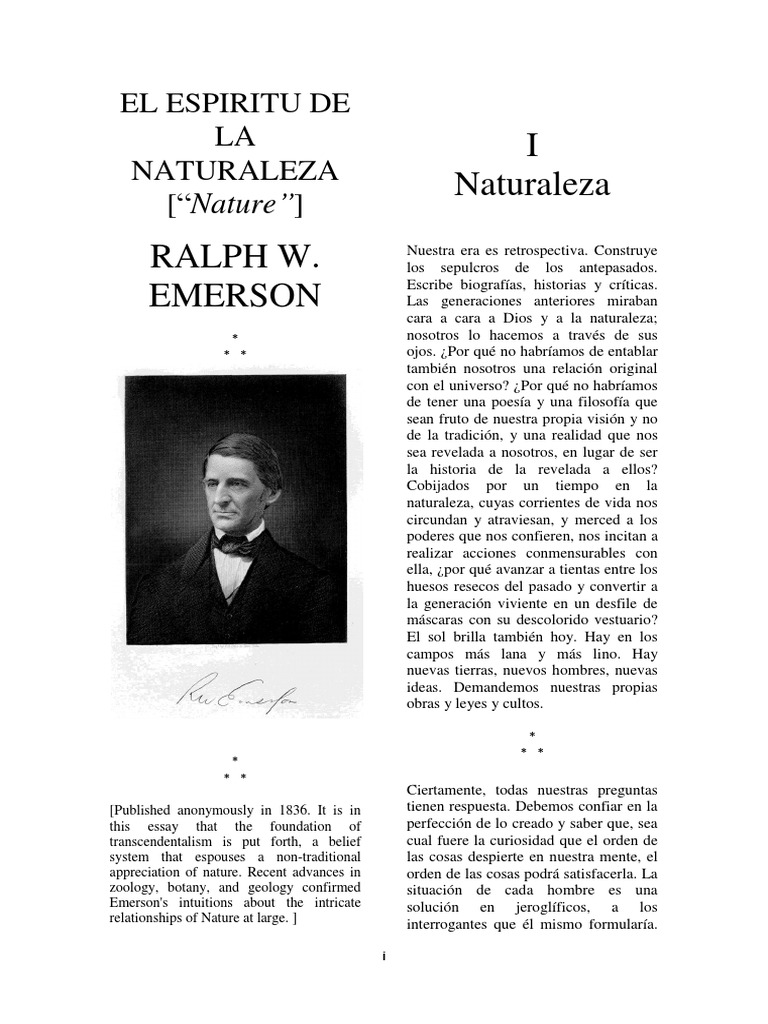 Nature - Ralph Waldo Emerson | PDF | Alma | Naturaleza