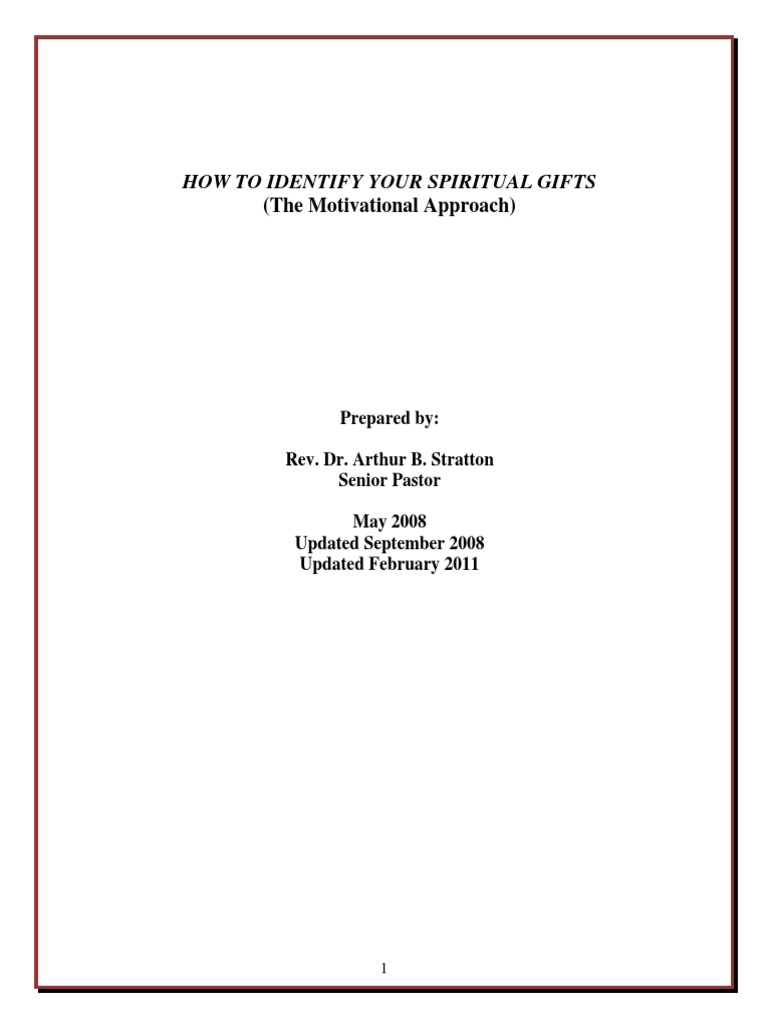 Identify Spiritual Gifts Guide | PDF | Spiritual Gift | Gospel Of John