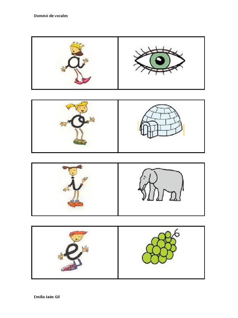 Domino de Vocales | PDF