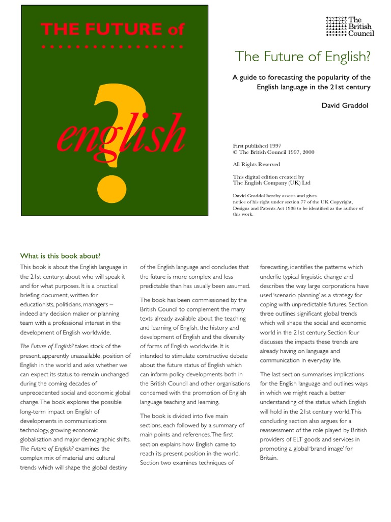 The Future of The English Language | PDF | Anglo Saxons | English Language