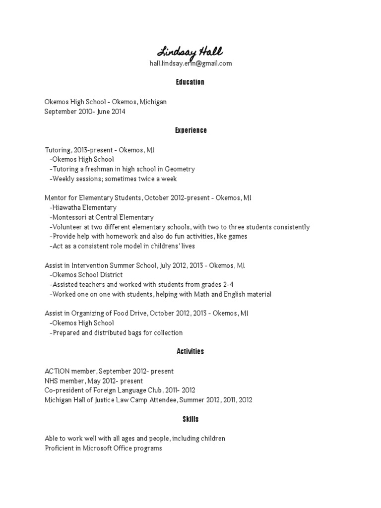 Lindsay Resume Site | PDF | Wellness