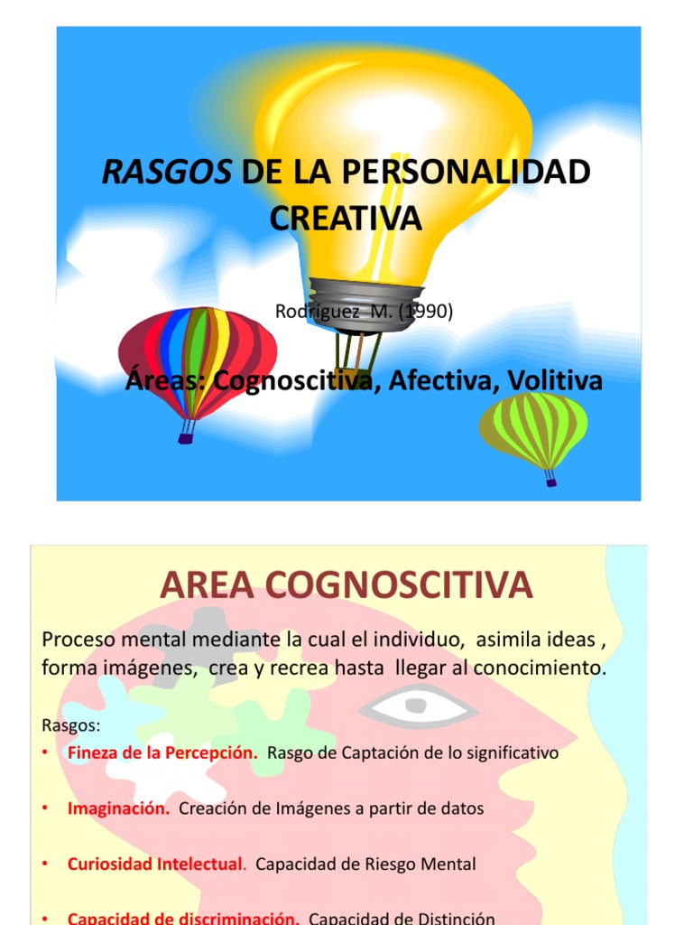Rasgos de La Personalidad Creativa | PDF | Mente | Libre albedrío