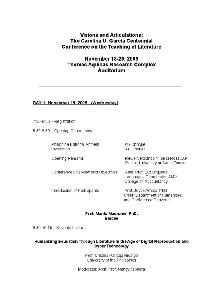 Final Conference Programme | PDF | Philippines