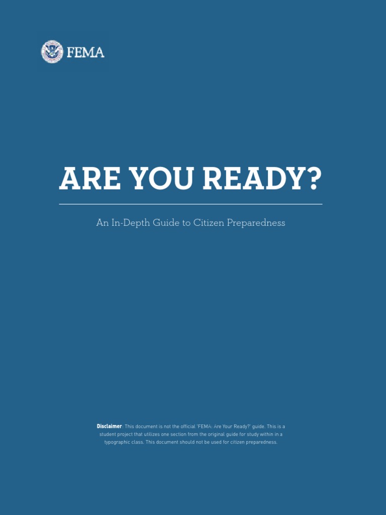 FEMA: 'Are You Ready' (Redesign Project) | PDF | Emergency Management ...