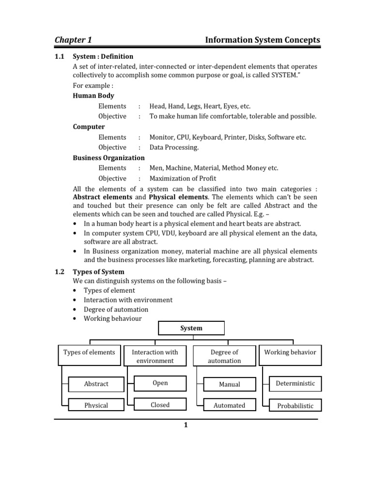 1 Information System Concepts | PDF | Enterprise Resource Planning | System