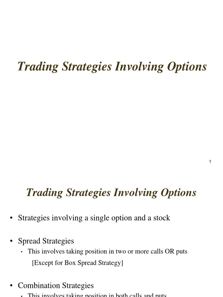 10-Trading Strategies Involving Options | PDF | Option (Finance ...