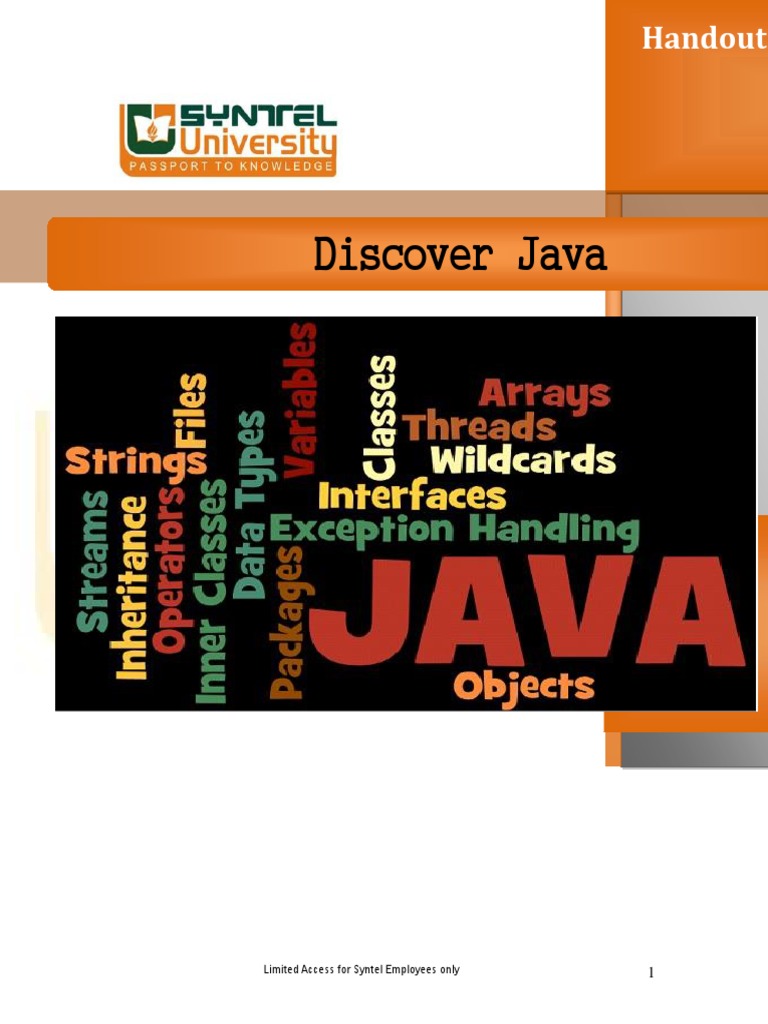 09 Java Handout Pdf Java Software Platform Inheritance Object Oriented Programming