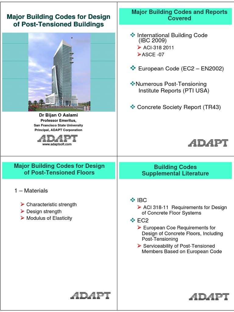4 Building Codes ACI EC2 | PDF | Prestressed Concrete | Strength Of ...