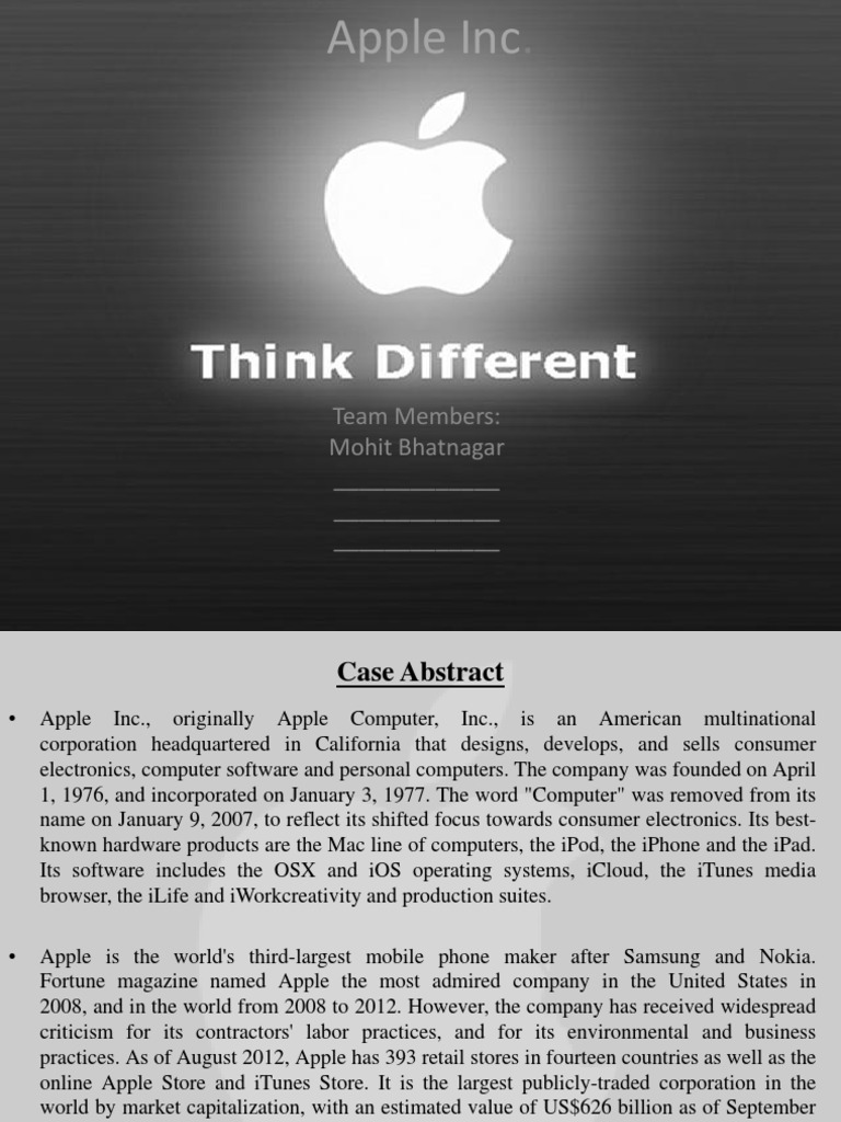 apple-CASE STUDY | Apple Inc. | Revenue
