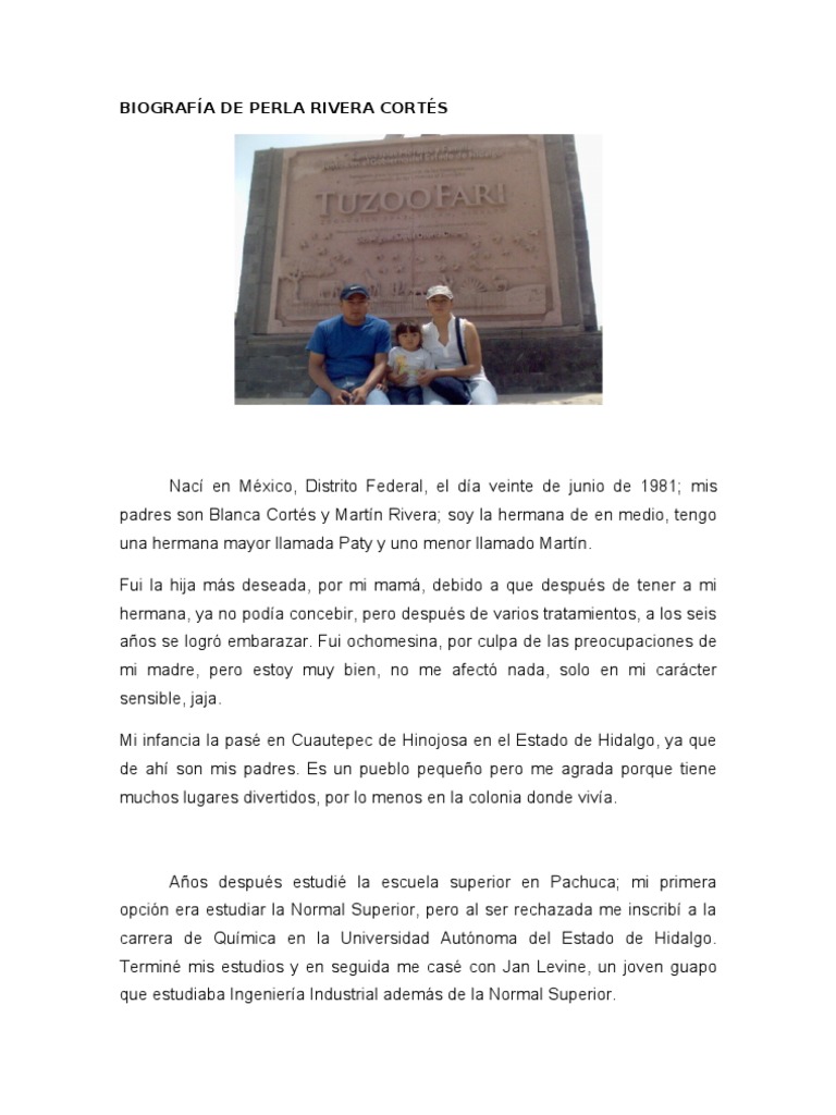 Biografía Perla Rivera Cortés | PDF