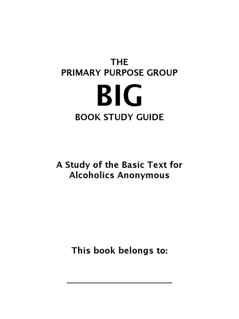 The Big Book Study Guide | PDF | The Big Book (Alcoholics Anonymous) | Alcoholics Anonymous