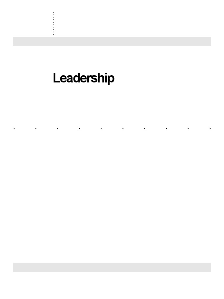 Leadership Training Manual | PDF | Nature