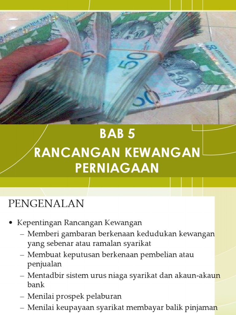 Bab 5 Rancangan Kewangan Perniagaan | PDF