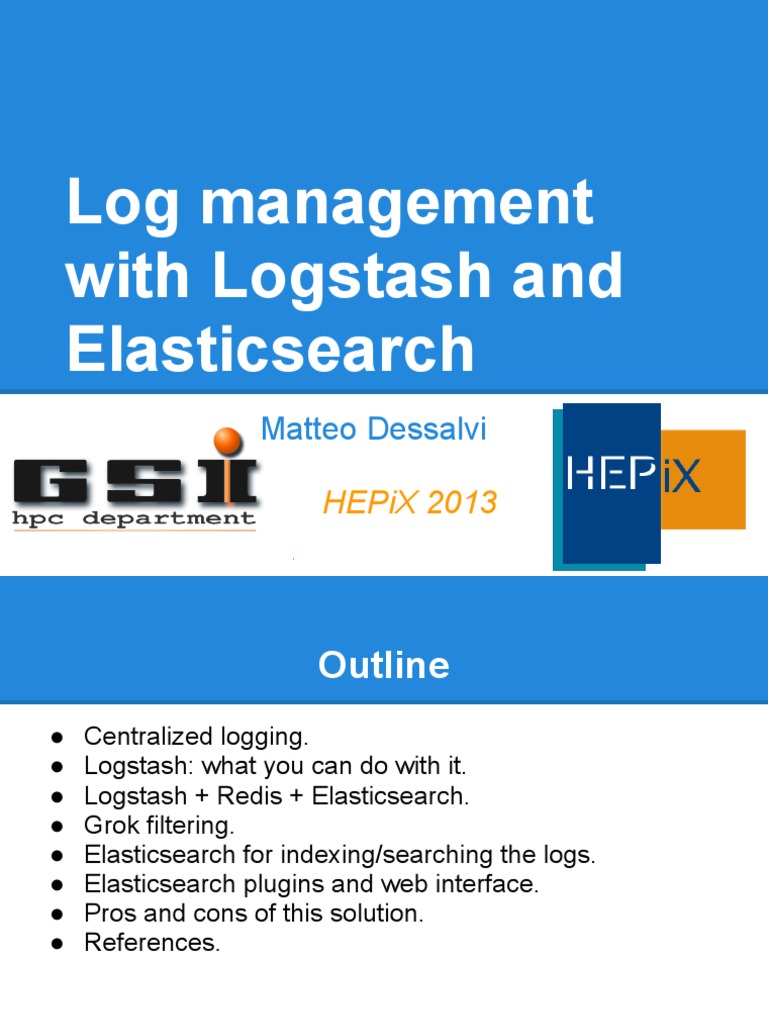 Log Management With Logstash and Elasticsearch | PDF