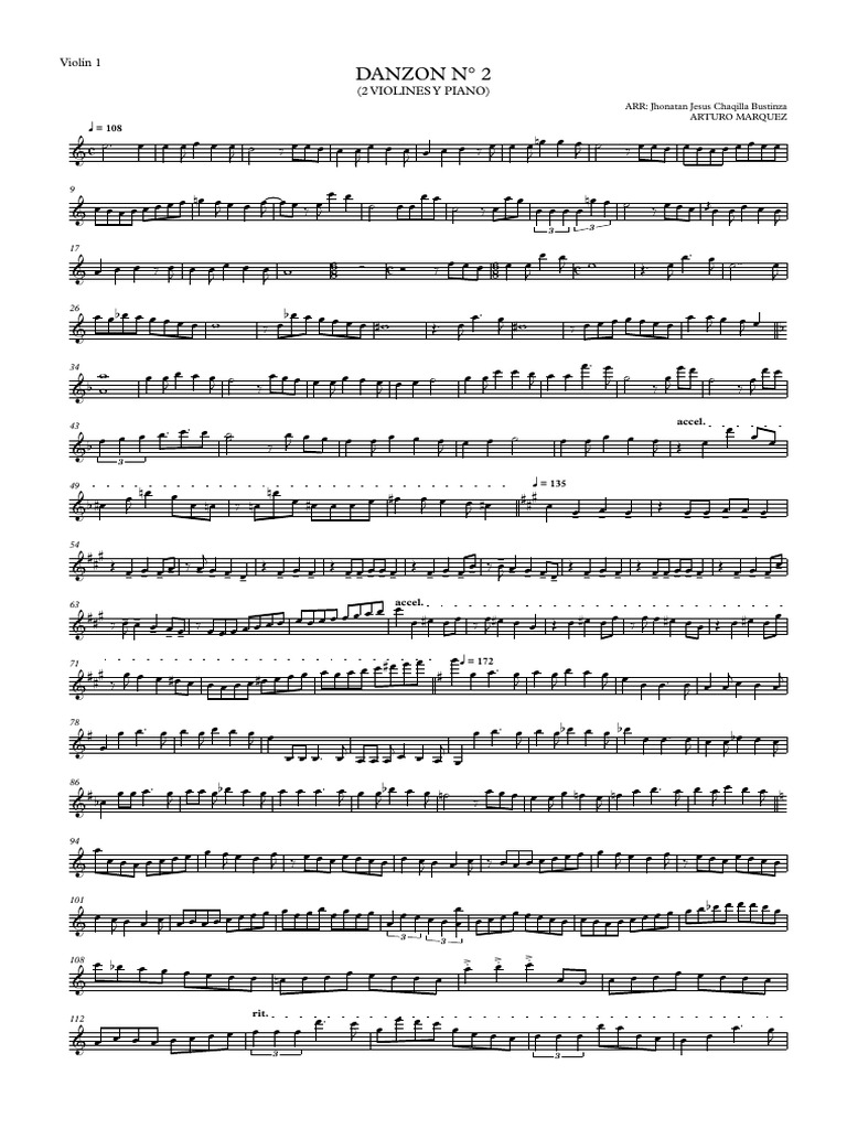 DANZON #2 - Violín 1 | PDF