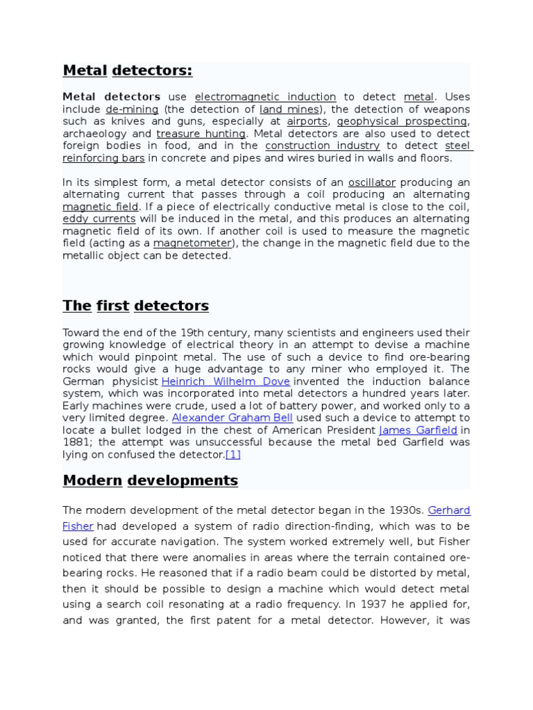 Metal Detectors | Metal Detector | Land Mine | Free 30-day Trial | Scribd