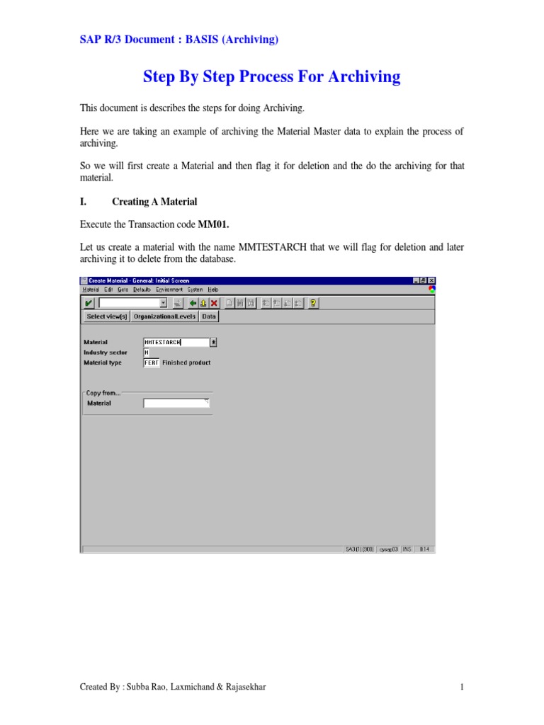 Step by Step Procedure For Archiving | PDF | Computers