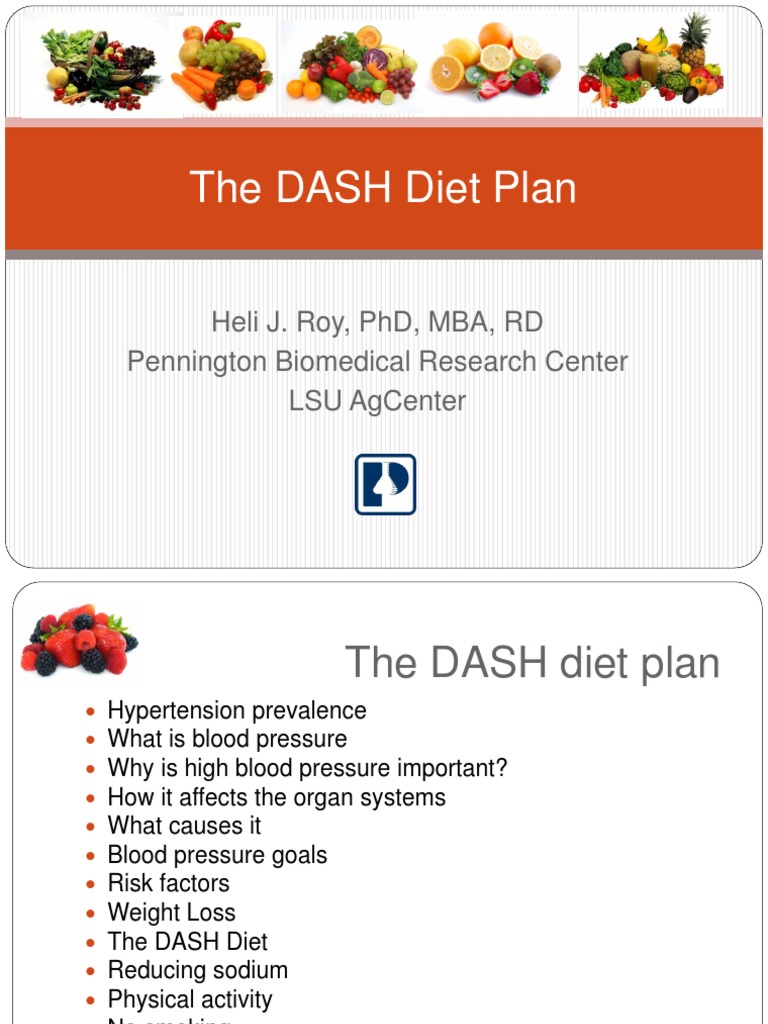 The DASH Diet Plan | PDF | Dash Diet | Hypertension