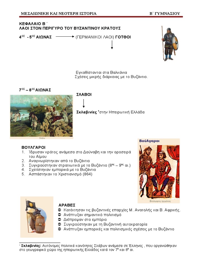 ΚΕΦ Β ΛΑΟΙ ΣΤΟΝΠΕΡΙΓΥΡΟ ΤΟΥ ΒΥΖΑΝΤΙΟΥ | PDF