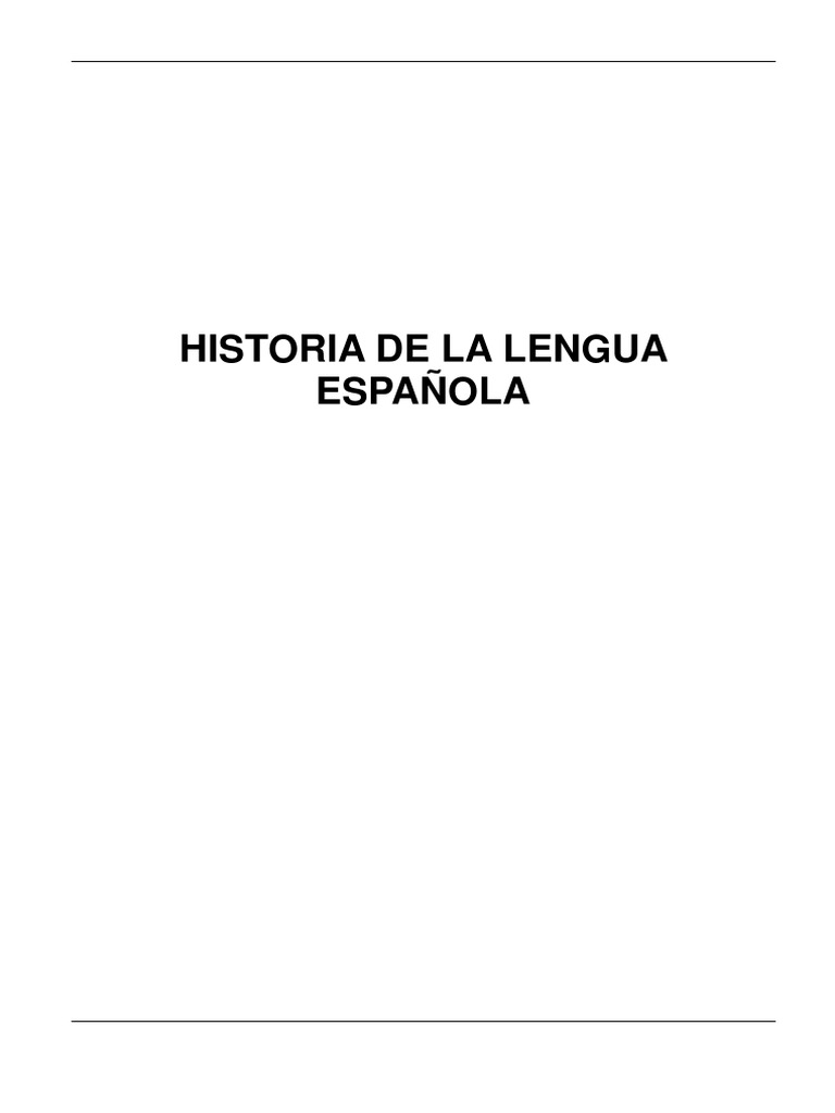Historia de La Lengua Española PDF | PDF