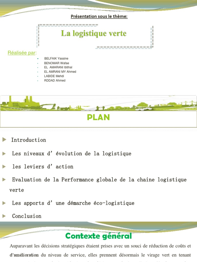 La Logistique Verte | Logistique | Développement durable