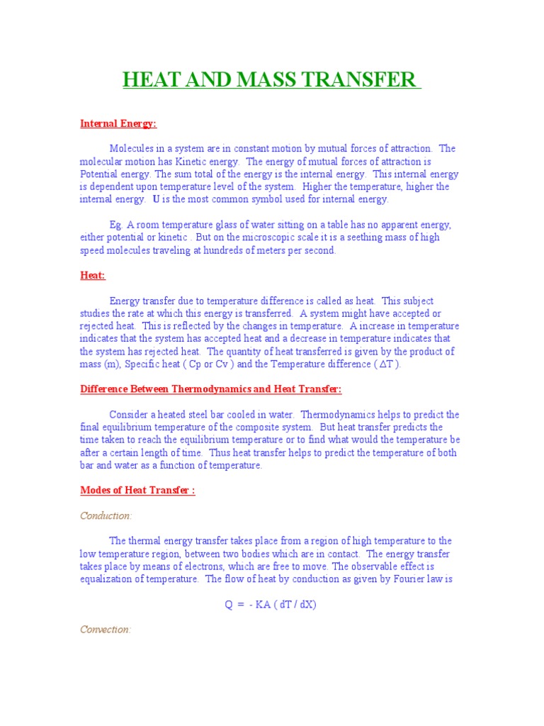Heat and Mass Transfer | PDF | Temperature | Heat Transfer