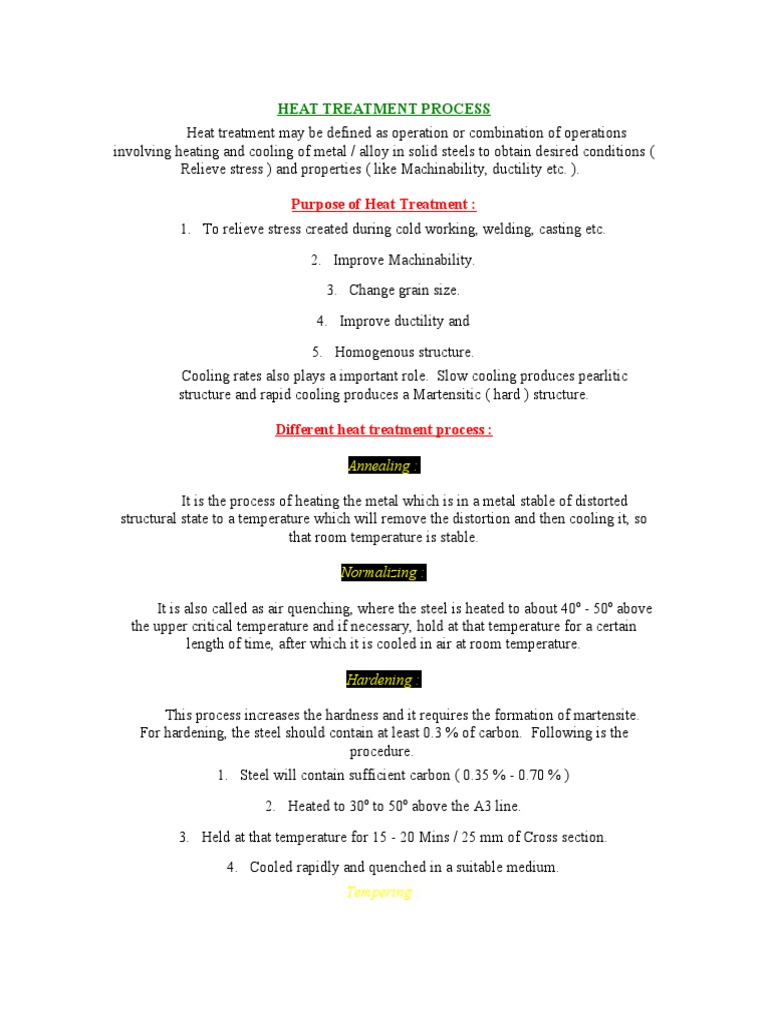 Heat Treatment Process | Download Free PDF | Heat Treating | Building ...