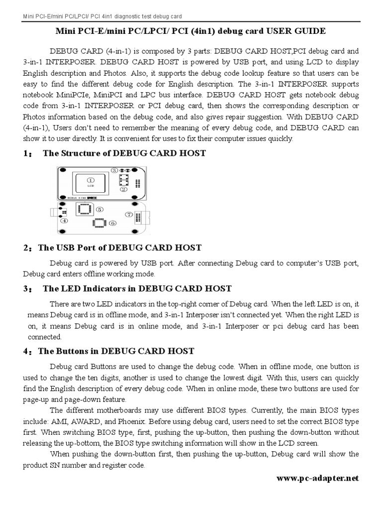 8679 PCI+Mini PCI-E+Mini PCI+LPC Port PC Motherboard Diagnostic Post ...