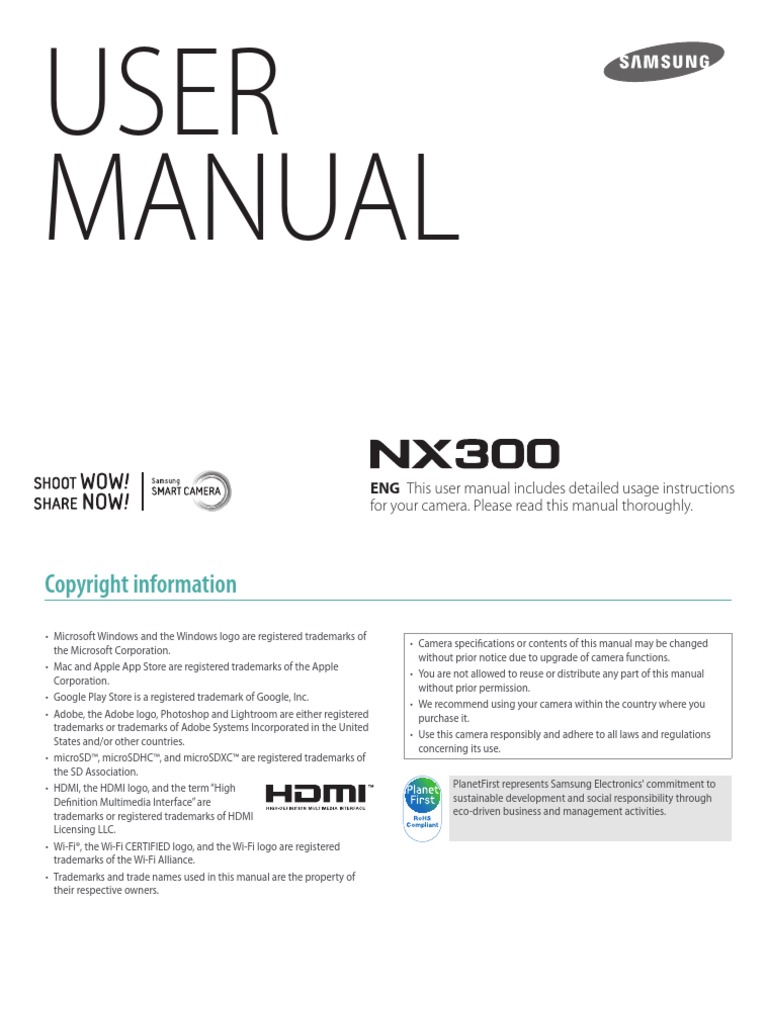 Samsung NX300 User Manual | PDF