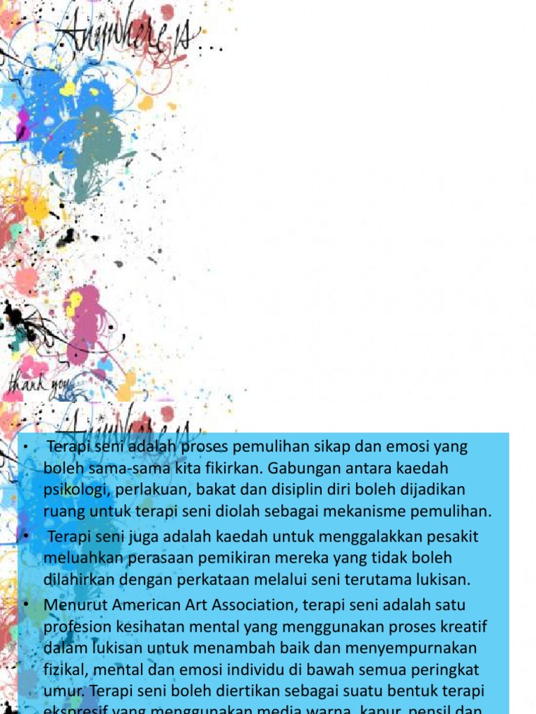 Manfaat Terapi Seni untuk Kesehatan Mental | PDF