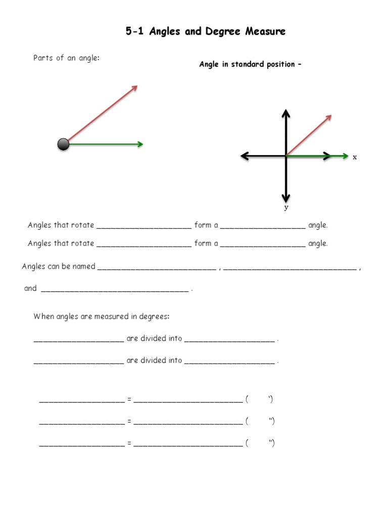 Measuring Angles with a Protractor | PDF
